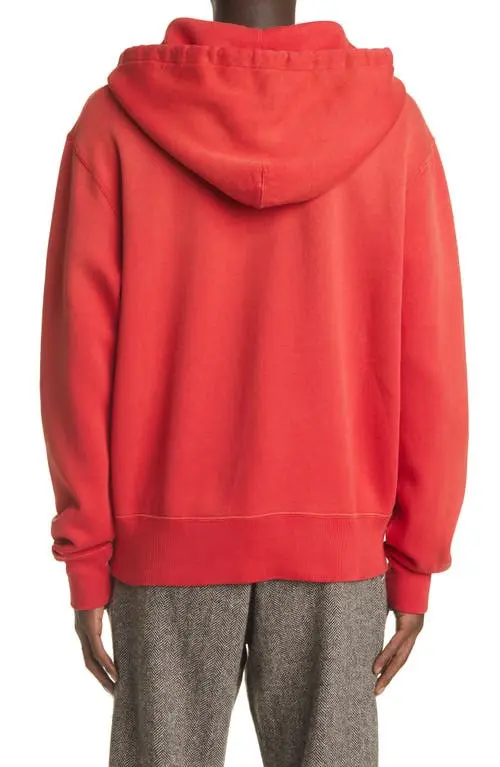 Double Rl Rrl Logo Fleece Hoodie In Faded Red - 40% Off | Editorialist